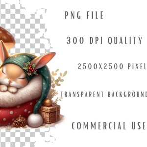 Christmas Bunny Clipart Bundle, Christmas Png Bundle, Fantasy Clipart ...