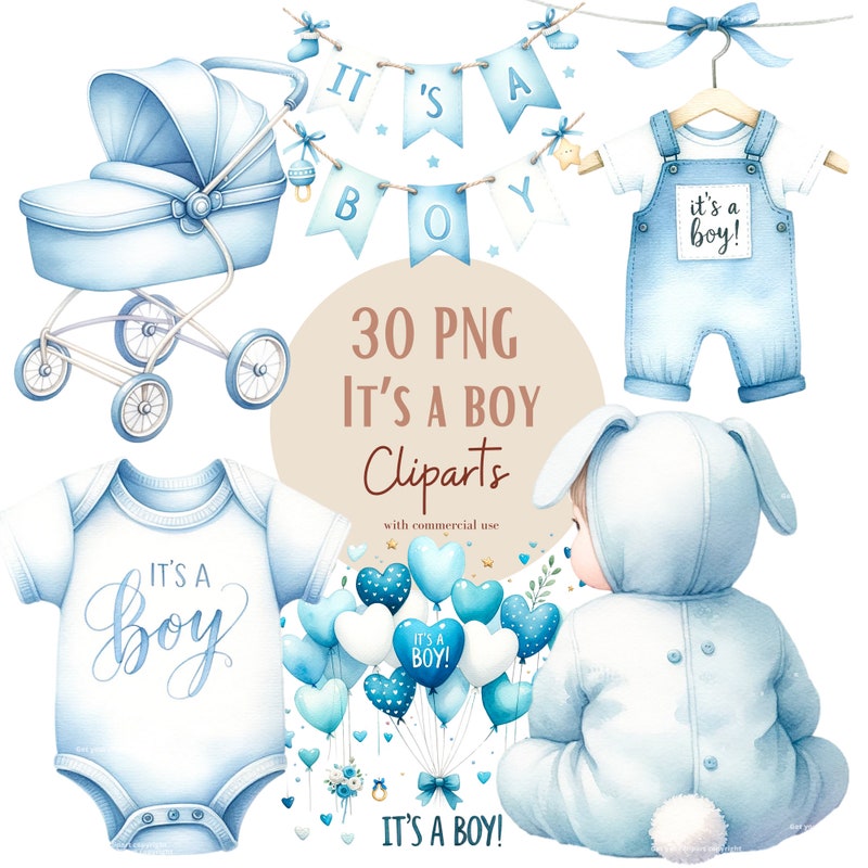 Its a Boy Clipart - Etsy