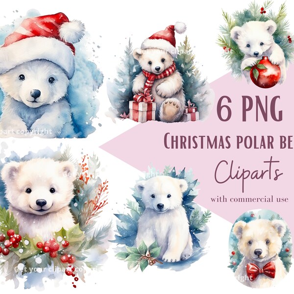 Polar Bear Christmas - Etsy