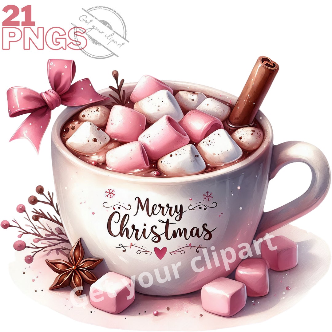 Christmas Drinks Watercolor Clipart Bundle, Christmas Png Bundle ...