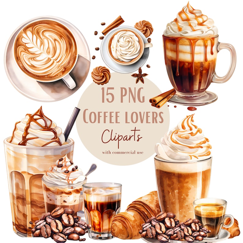 Coffee Clipart Bundle, Coffee Png Graphics, Coffee Png Files, Coffee ...