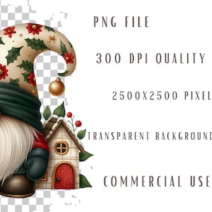 Christmas Gnome Clipart Bundle, Christmas Clipart, Winter Gnome Png ...