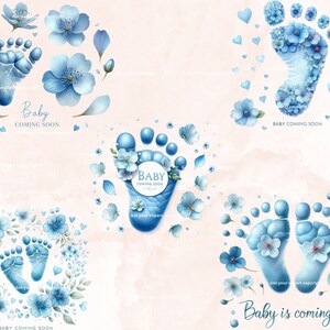 Pregnancy Announcement Clipart Bundle, Nursery Clipart, Babyshower Png ...