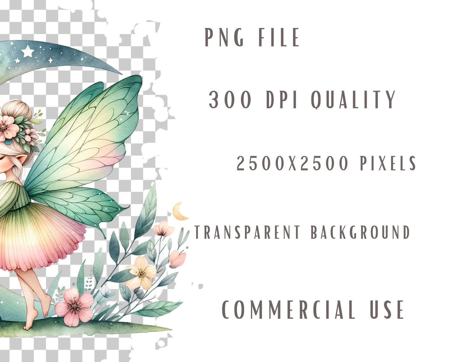 Cute Spring Fairies Clipart Bundle, Spring Clipart Bundle, Spring ...