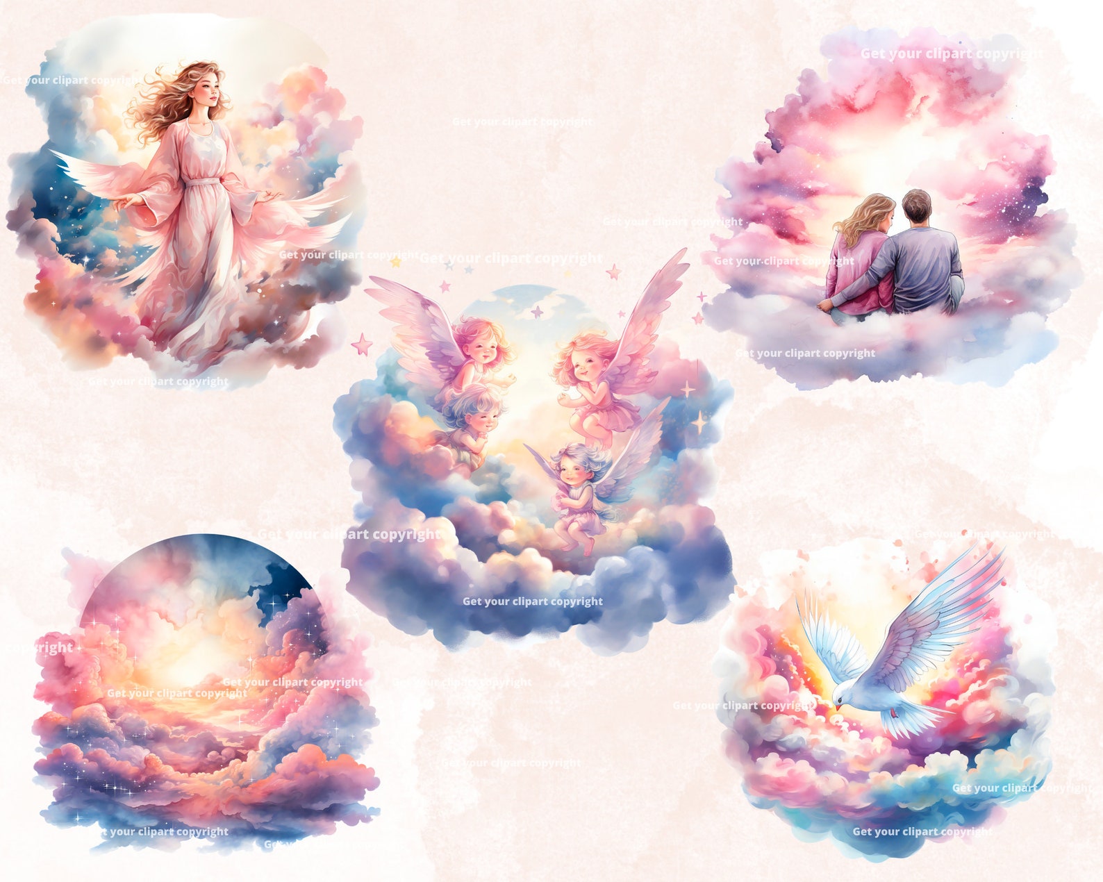 Heaven Png Clipart Bundle, Christian Png Graphics, Paradise City Png ...
