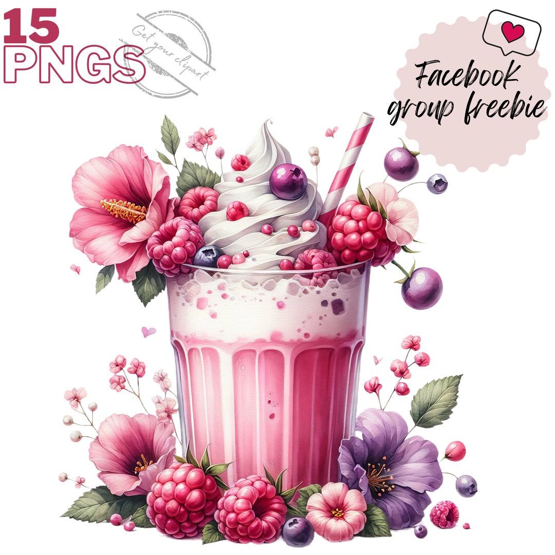 Summer Milkshake Clipart Bundle, Summer Drink, Milkshake Png, Summer ...