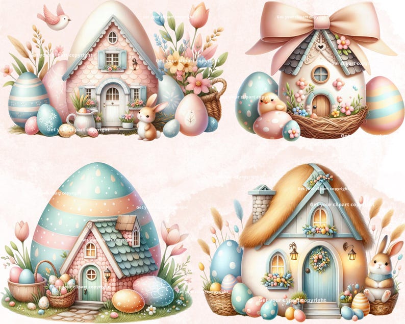 Sweet Easter Clipart Bundle, Easter Clipart, Easter Graphics, Easter ...