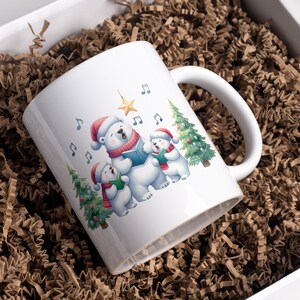 Polar Bear Clipart Bundle, Christmas Watercolor PNG, Transparent ...