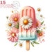 Pastel Summer Popsicle Clipart Bundle, Ice Cream Clipart , Ice Cream ...