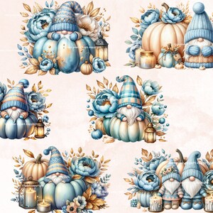 Pastel Gnome and Pumpkin Clipart Bundle, Fall Scrapbooking, Fall ...