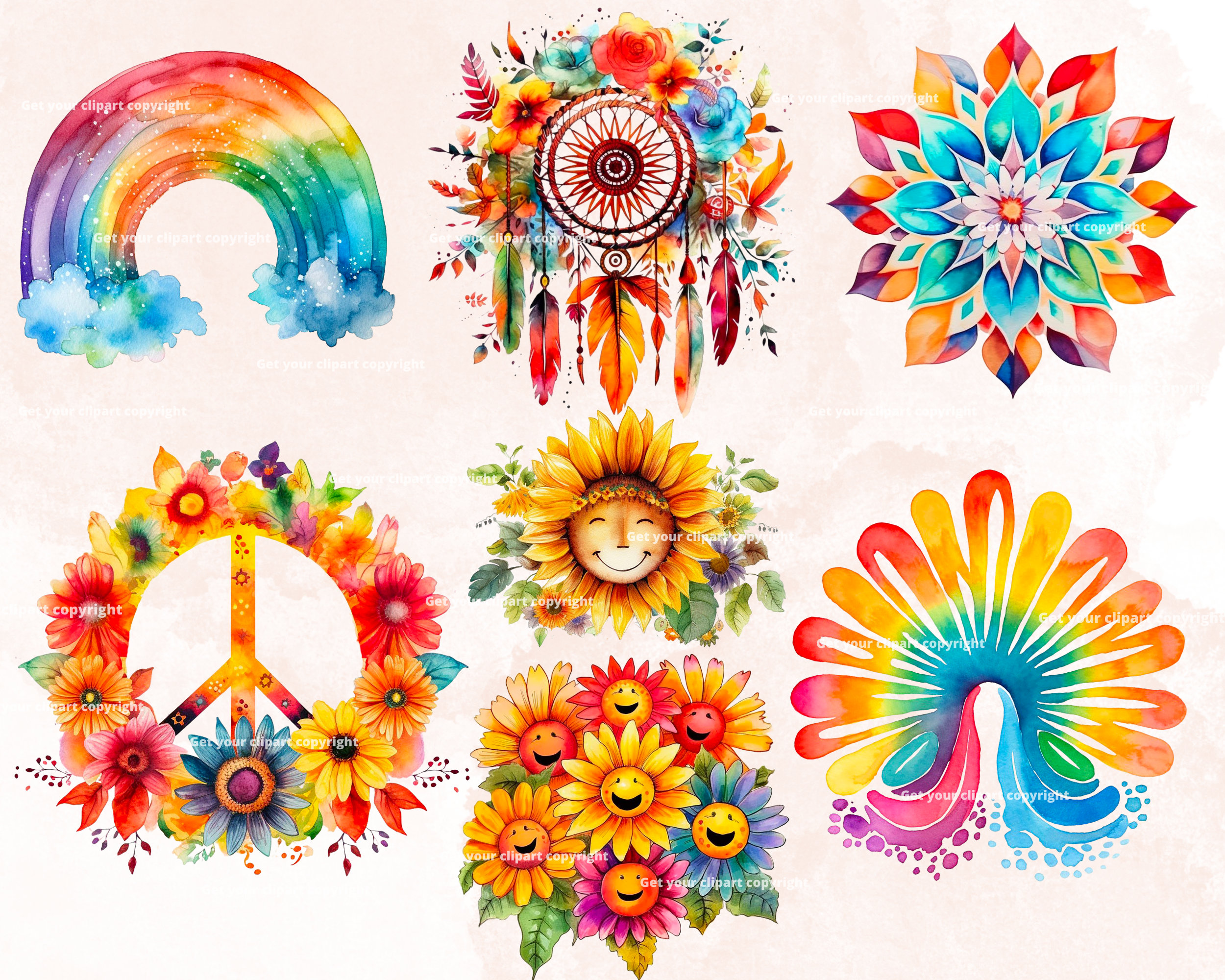Hippie Png Designs, Hippie Soul Png Graphics, Groovy Png Cliparts ...