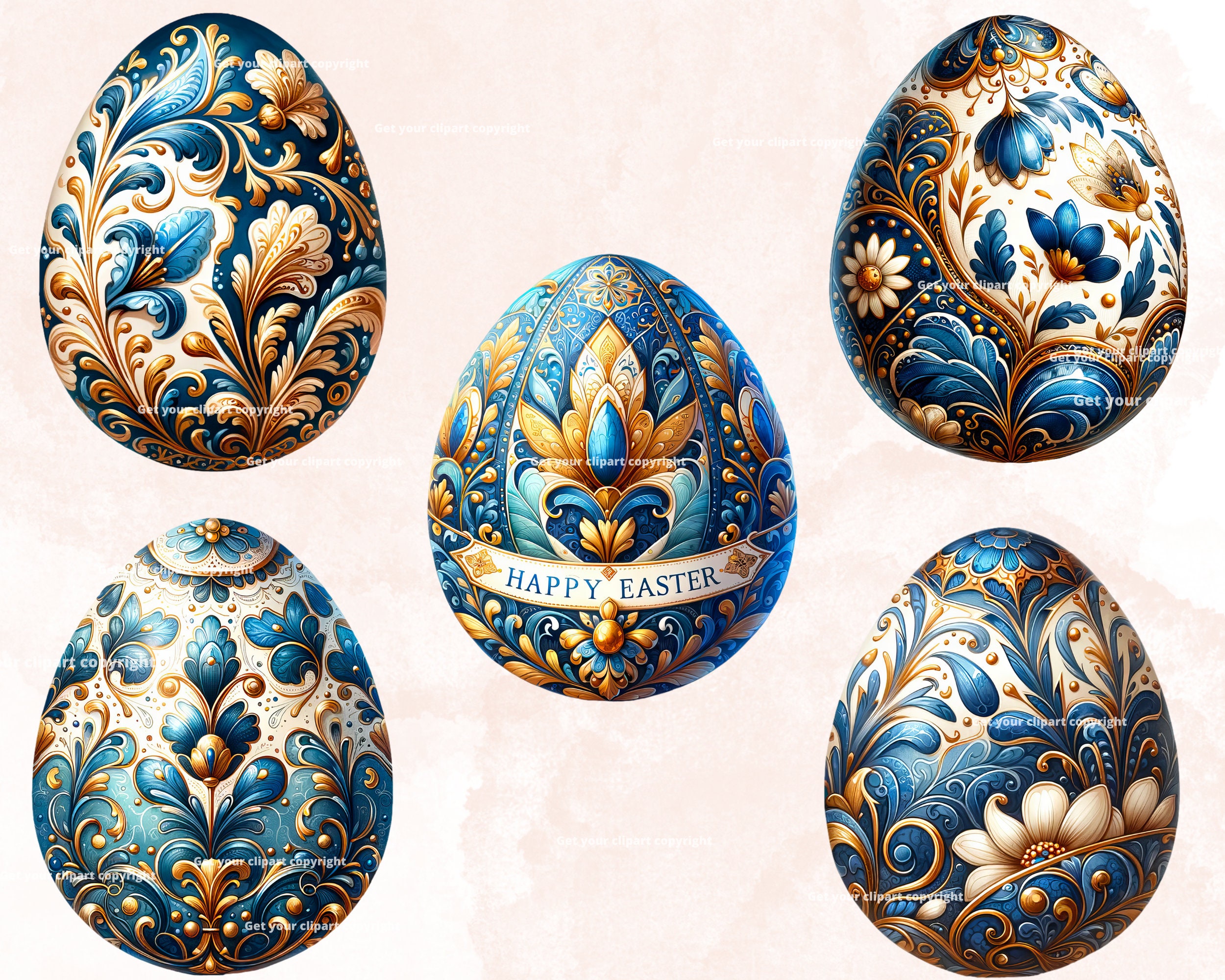 Easter Eggs Clipart Bundle, Easter Clipart, Easter Graphics, Easter ...