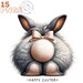 Cute Bunny Butt Clipart Bundle, Easter Clipart, Bunny Graphics, Easter ...