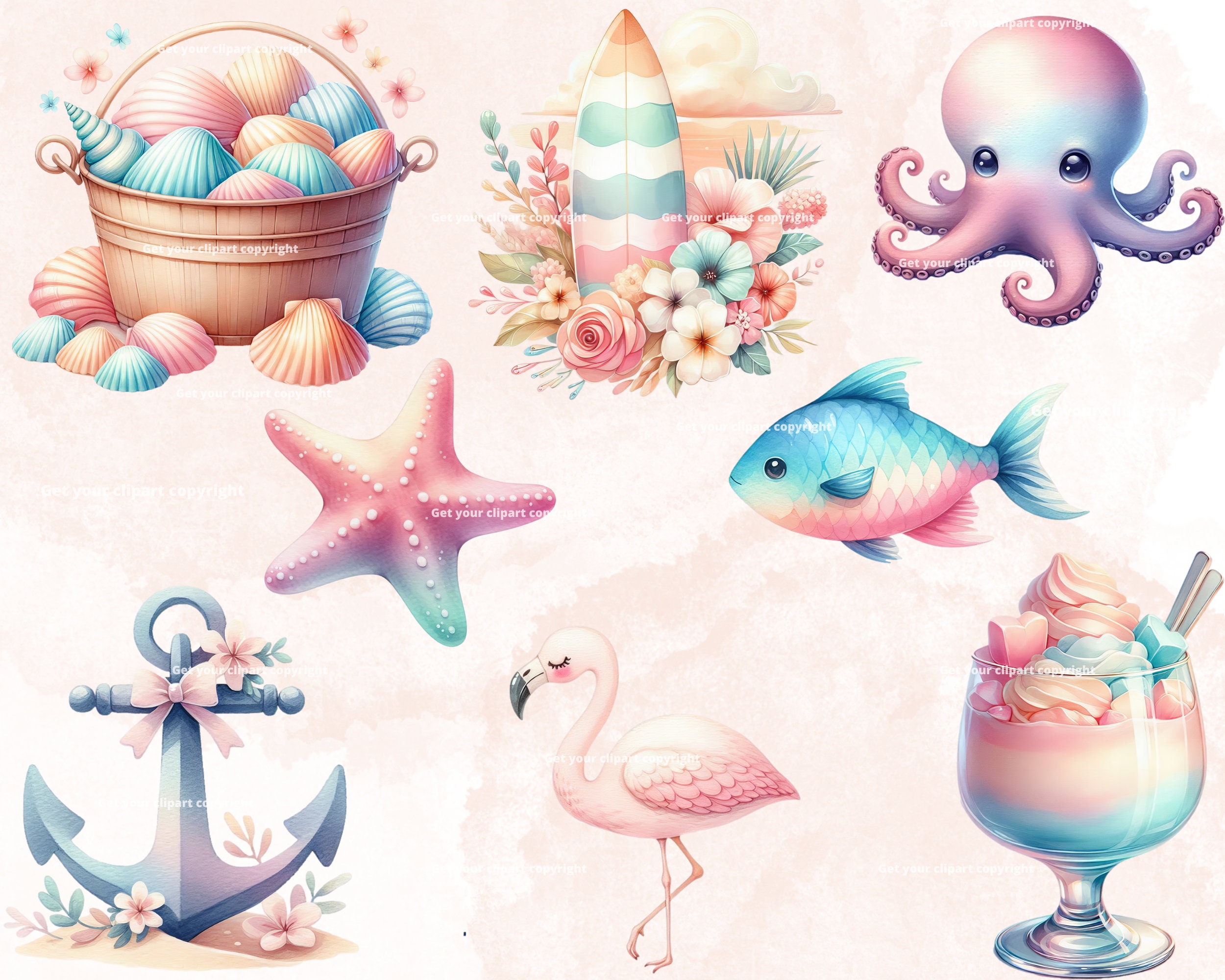 Sweet Summer Clipart Bundle, Summer Vibes Png, Hello Summer Png ...