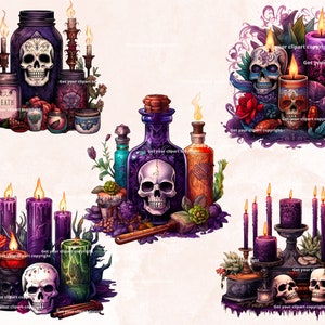 Voodoo Black Magic Clipart Bundle, Halloween Png Graphics, Halloween ...
