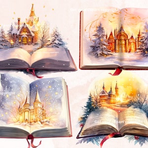 Christmas Book Clipart Bundle, Magical Ornaments PNG, Christmas ...