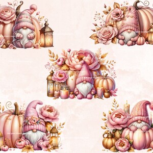 Pastel Gnome and Pumpkin Clipart Bundle, Fall Scrapbooking, Fall ...