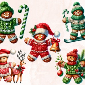 Gingerbread Men Clipart Bundle, Christmas Designs Png Graphics ...