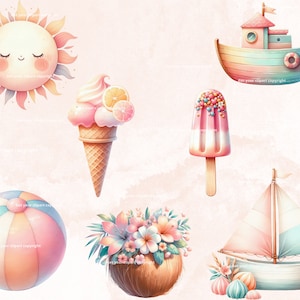 Sweet Summer Clipart Bundle, Summer Vibes Png, Hello Summer Png ...