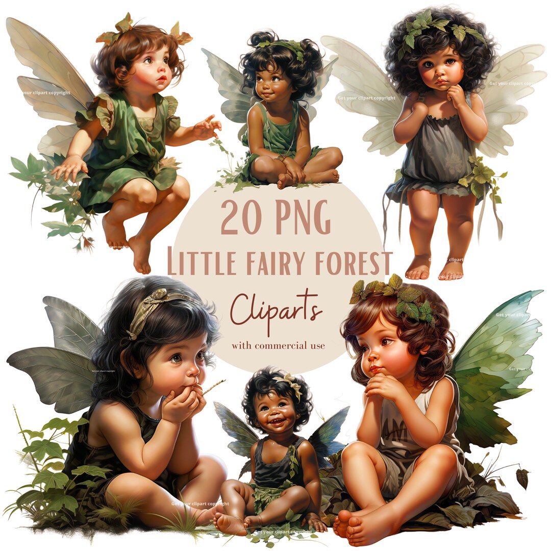 Forest Fairies Clipart Bundle, Fairy Clipart, Forest Clipart ...
