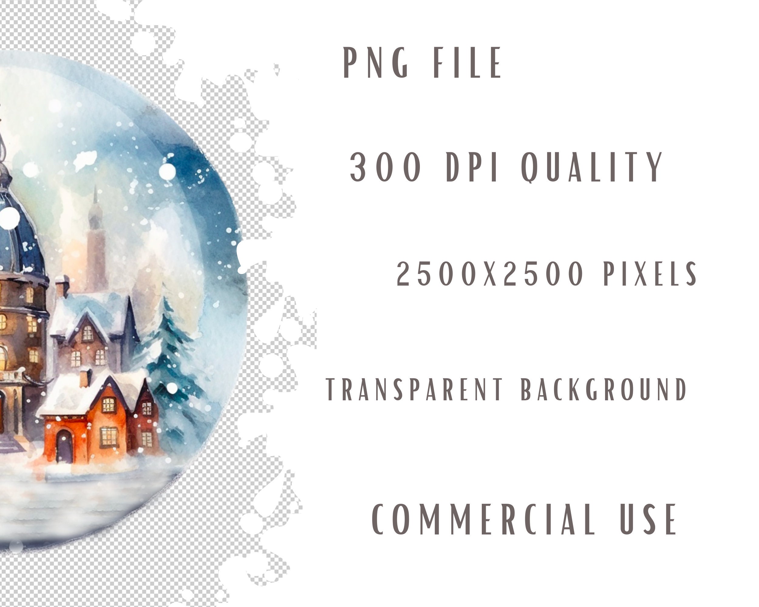 Winter Village Clipart Bundle Christmas Ornaments PNG - Etsy