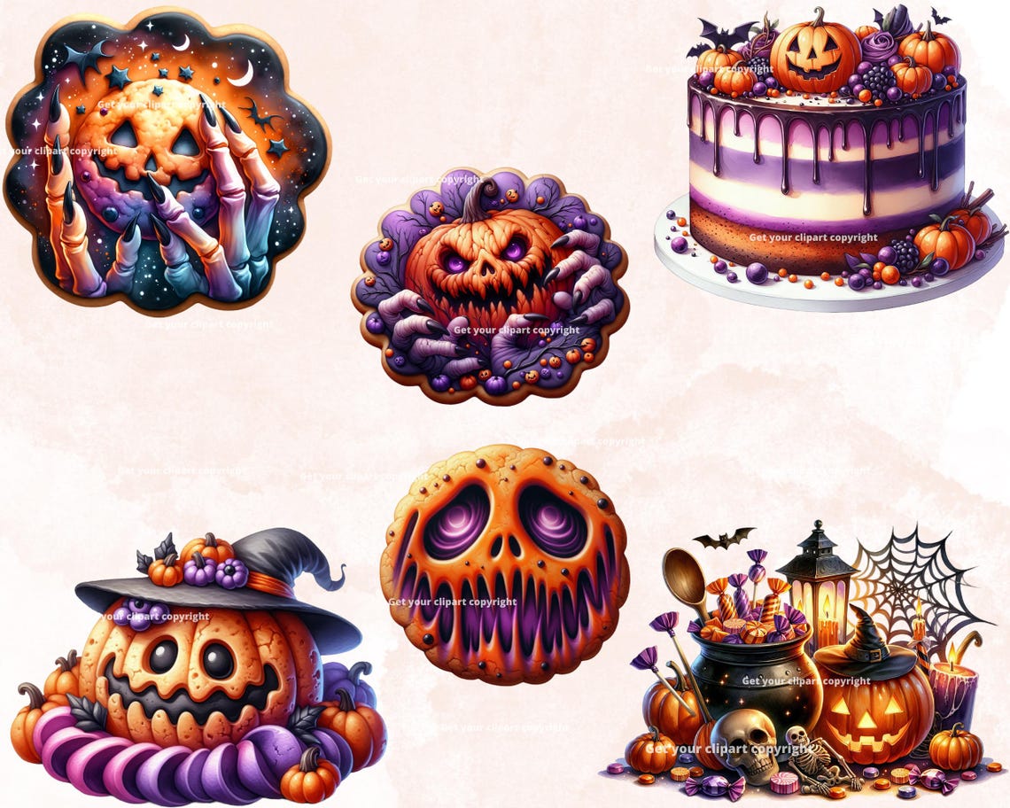 Halloween Treats Clipart Bundle, Halloween Candies Png, Halloween ...