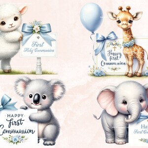 Happy First Communion Clipart Bundle, Communion Png Files, Boy ...