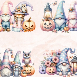 Halloween Gnomes Clipart Bundle, Halloween Clipart, Halloween Graphics ...
