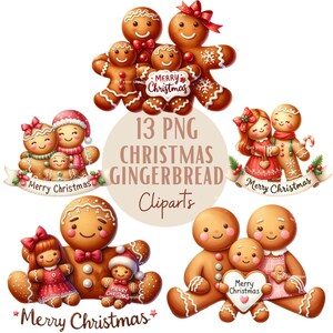 Gingerbread Men Clipart Bundle, Christmas Designs Png Graphics ...