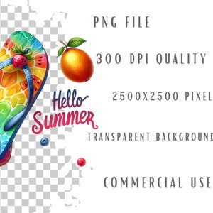 Summer Flip Flops Clipart Bundle, Summer Shoes, Beach Shoes Png, Summer ...