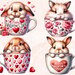 Valentines Bunny Clipart Bundle, Valentines Clipart, Valentines Png ...