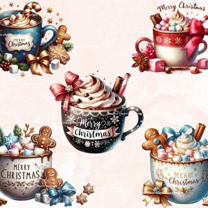 Christmas Hot Cocoa Clipart Bundle, Christmas Png Bundle, Hot Cocoa Png ...