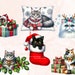 Cat Clipart Bundle, Christmas Cat Png, Christmas Png Bundle, Set of 12 ...