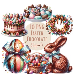 Easter Chocolate Clipart Bundle, Easter Clipart, Easter Graphics ...