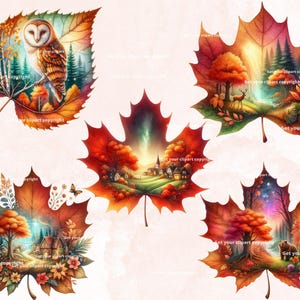 Autumn Leaf Clipart Bundle, Fall Clipart, Autumn Graphics, Fall ...