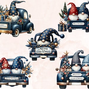 Christmas Gnome and Truck Clipart Bundle, Christmas Clipart, Winter ...