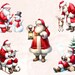 Santa Claus Clipart Bundle, Santa Claus Png Bundle, Santa Clipart Set ...