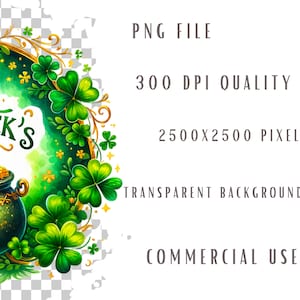 Saint Patrick's Day Clipart Bundle, Festive Png Graphics, St Patrick's Graphics, Transparent ...