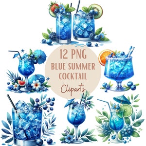 Summer Cocktails Clipart Bundle, Summer Cocktails, Summer Graphics ...