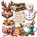 Christmas Sweets Clipart Bundle, Christmas Treats Graphics, Sweet ...
