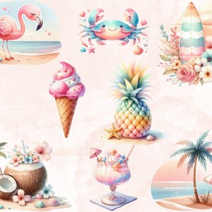 Sweet Summer Clipart Bundle, Summer Vibes Png, Hello Summer Png ...