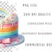 Rainbow Birthday Cake Clipart Bundle, Happy Birthday Graphics, Cake Png ...