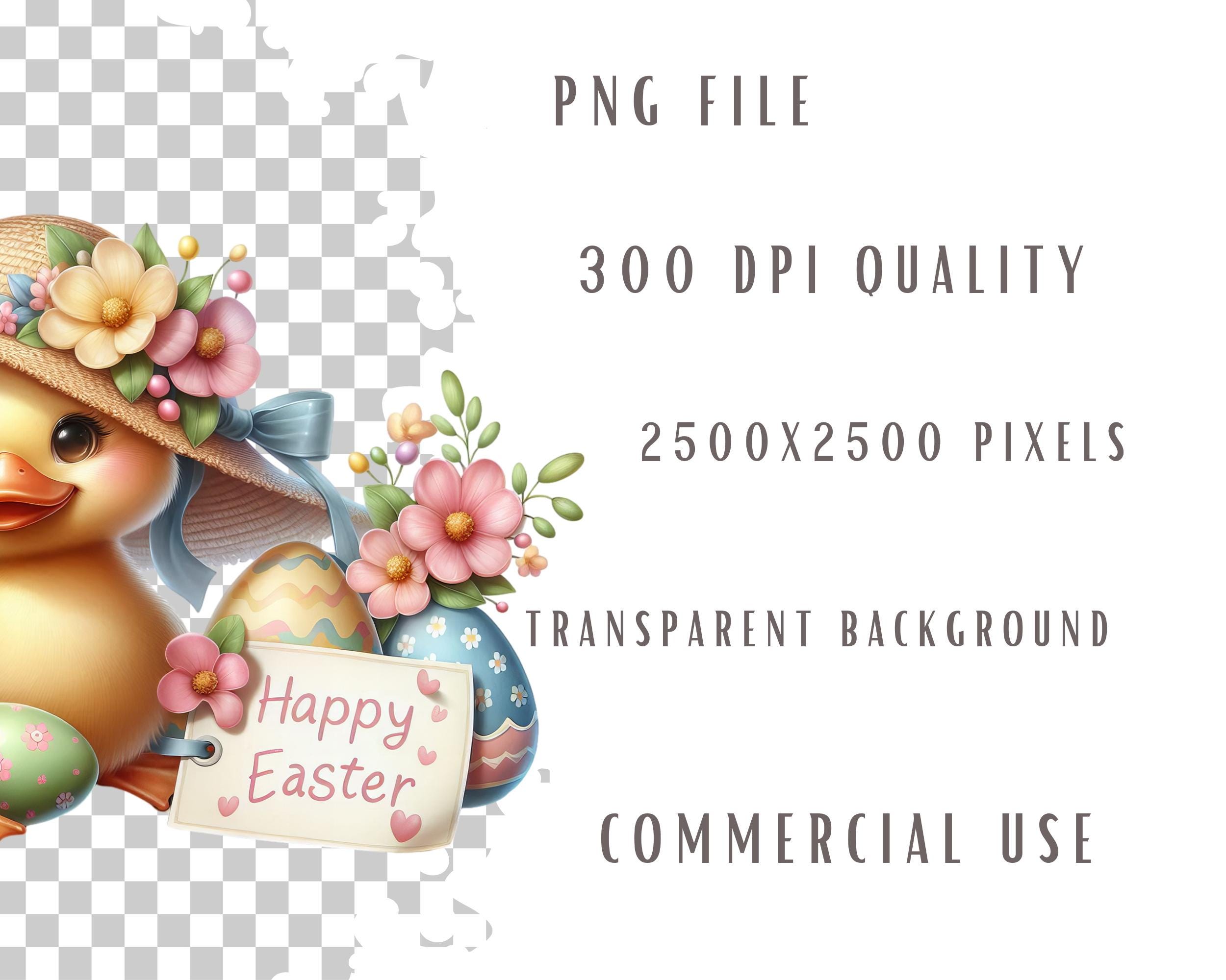 Easter Rubber Duck Clipart Bundle, Easter Clipart, Easter Graphics ...