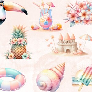 Sweet Summer Clipart Bundle, Summer Vibes Png, Hello Summer Png ...