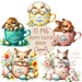 Easter Bunny Clipart Bundle, Easter Clipart, Easter Png Graphics, Bunny ...
