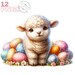 Spring Lamb Clipart Bundle, Easter Lamb Png Graphics, Easter ...