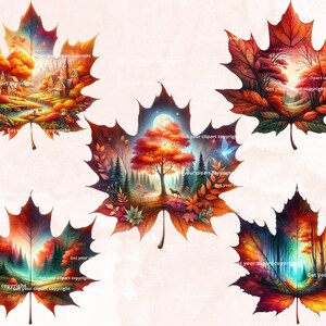 Autumn Leaf Clipart Bundle, Fall Clipart, Autumn Graphics, Fall ...