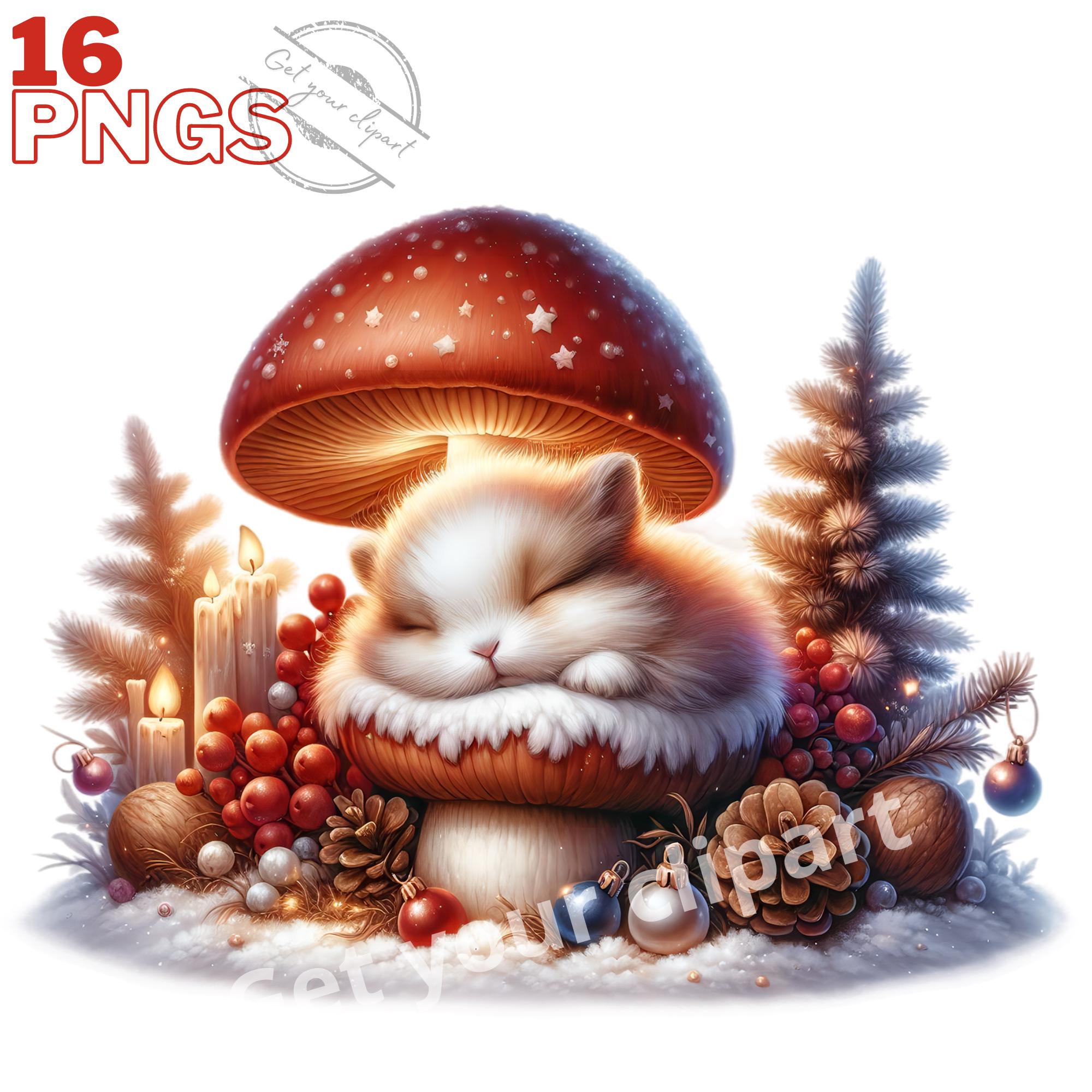 Christmas Bunny Clipart Bundle, Christmas Png Bundle, Fantasy Clipart ...