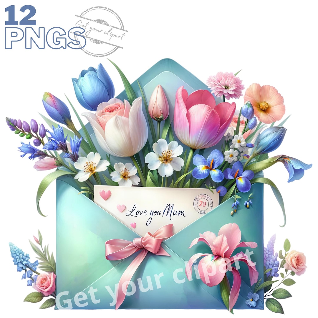 Happy Mother's Day Clipart Bundle, Mother's Day PNG Graphics, Mother's ...