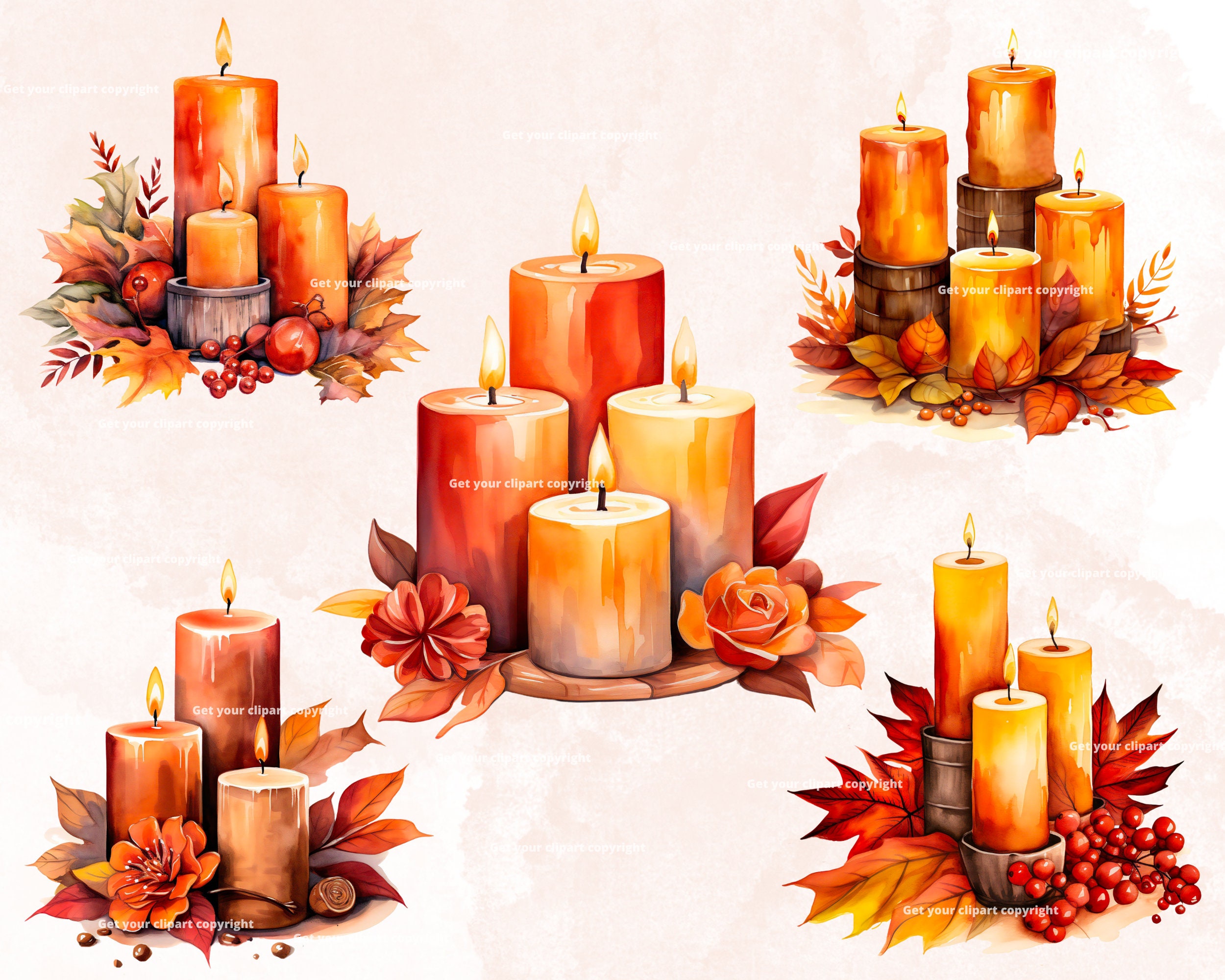 Fall Clipart Bundle, Fall Vibes Png Graphics, Autumn Clipart Bundle ...